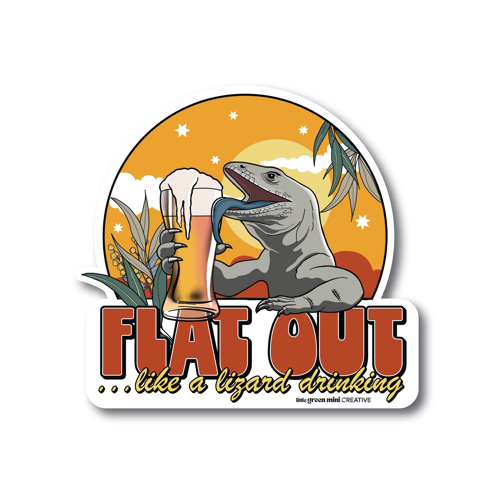 FLAT OUT STICKER – Little Green Mini Creative