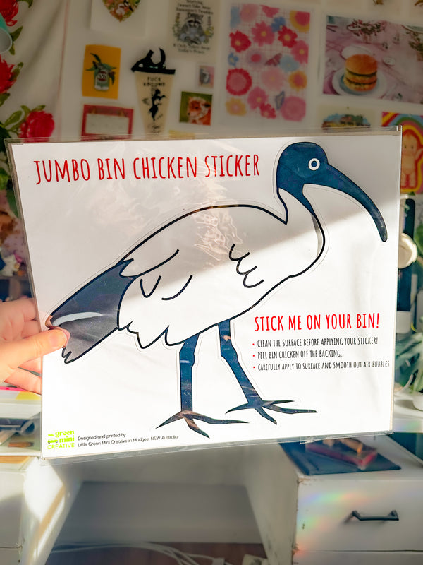 JUMBO BIN CHICKEN STICKER – Little Green Mini Creative